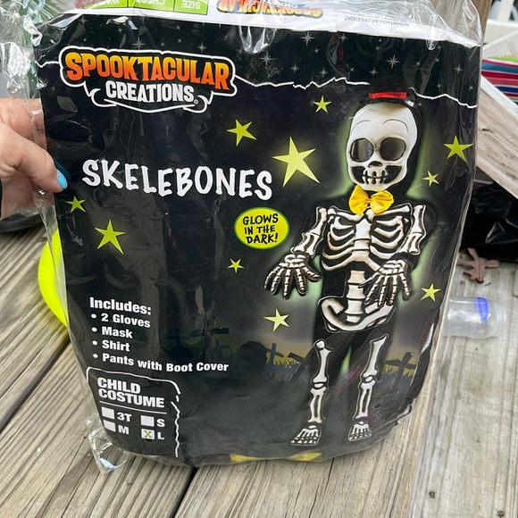 spooktacu | Costumes | Skelebones Glow In The Dark Costume Kids Large ...
